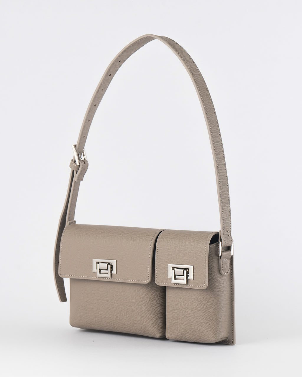 Tan Leather Shoulder Bags | Flip Bag Desert Beige | Ten Tones
