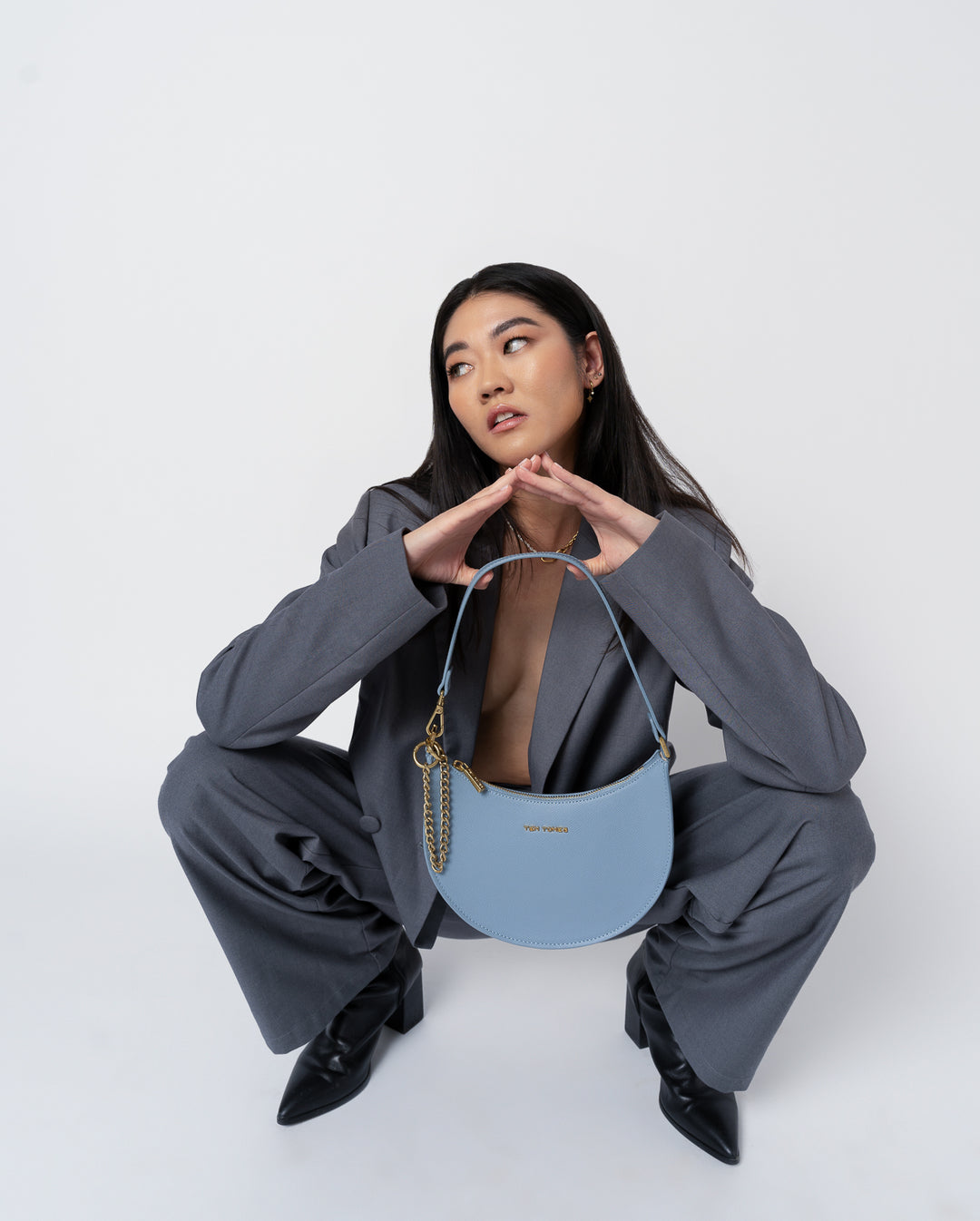 Moon Shaped Bag | Moon Bag Sky Blue | Ten Tones